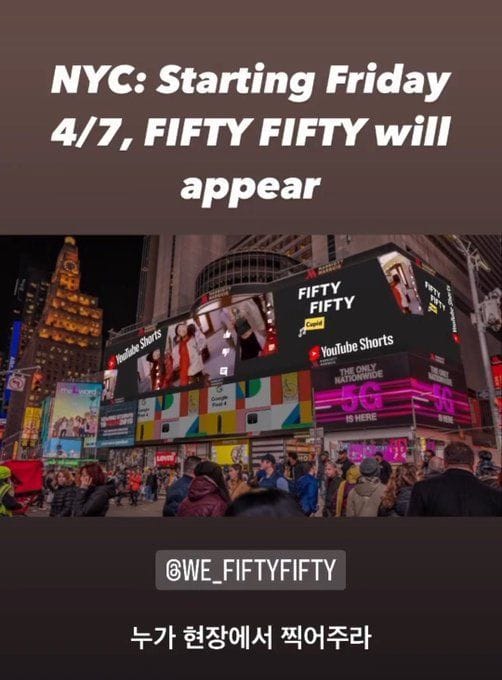 “Bro this is huge”: FIFTY FIFTY getting a New York Times Square ...