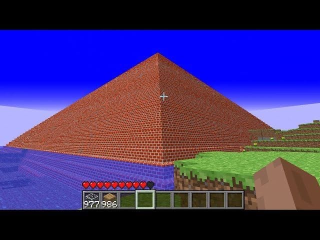 The Brick Pyramid in Minecraft