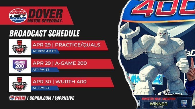 NASCAR 2023: Where to watch Wurth 400 at Dover Motor Speedway race ...