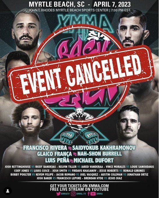 MMA event canceled: MMA promotion accused of blatant incompetency after ...