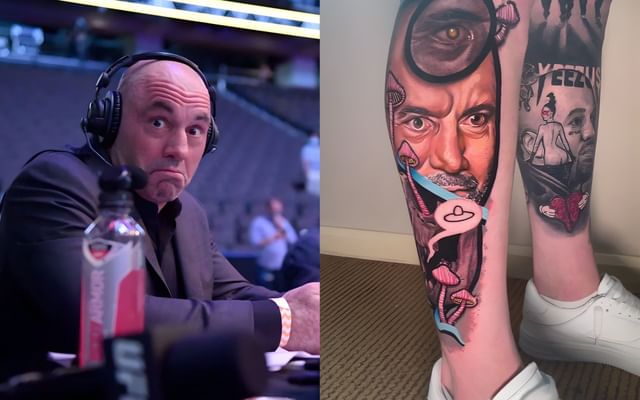 Joe Rogan reacts: Joe Rogan reacts to fan getting his face inked on leg ...