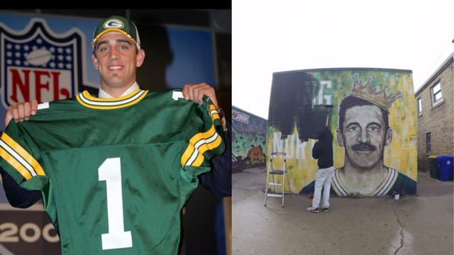 Aaron Rodgers mural: Green Bay artist pays special tribute to Packers ...