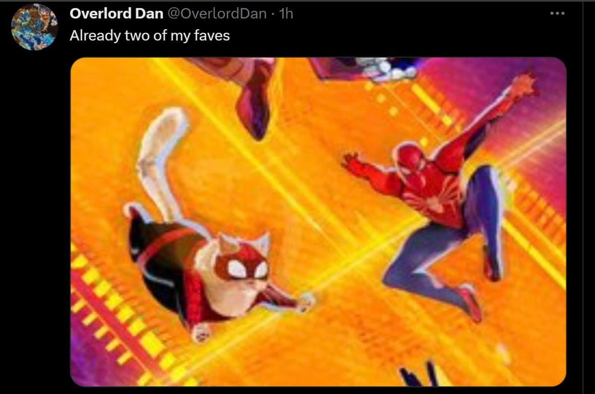 Marvel fans go berserk over "Spider Cat" in new Across the Spider-Verse ...