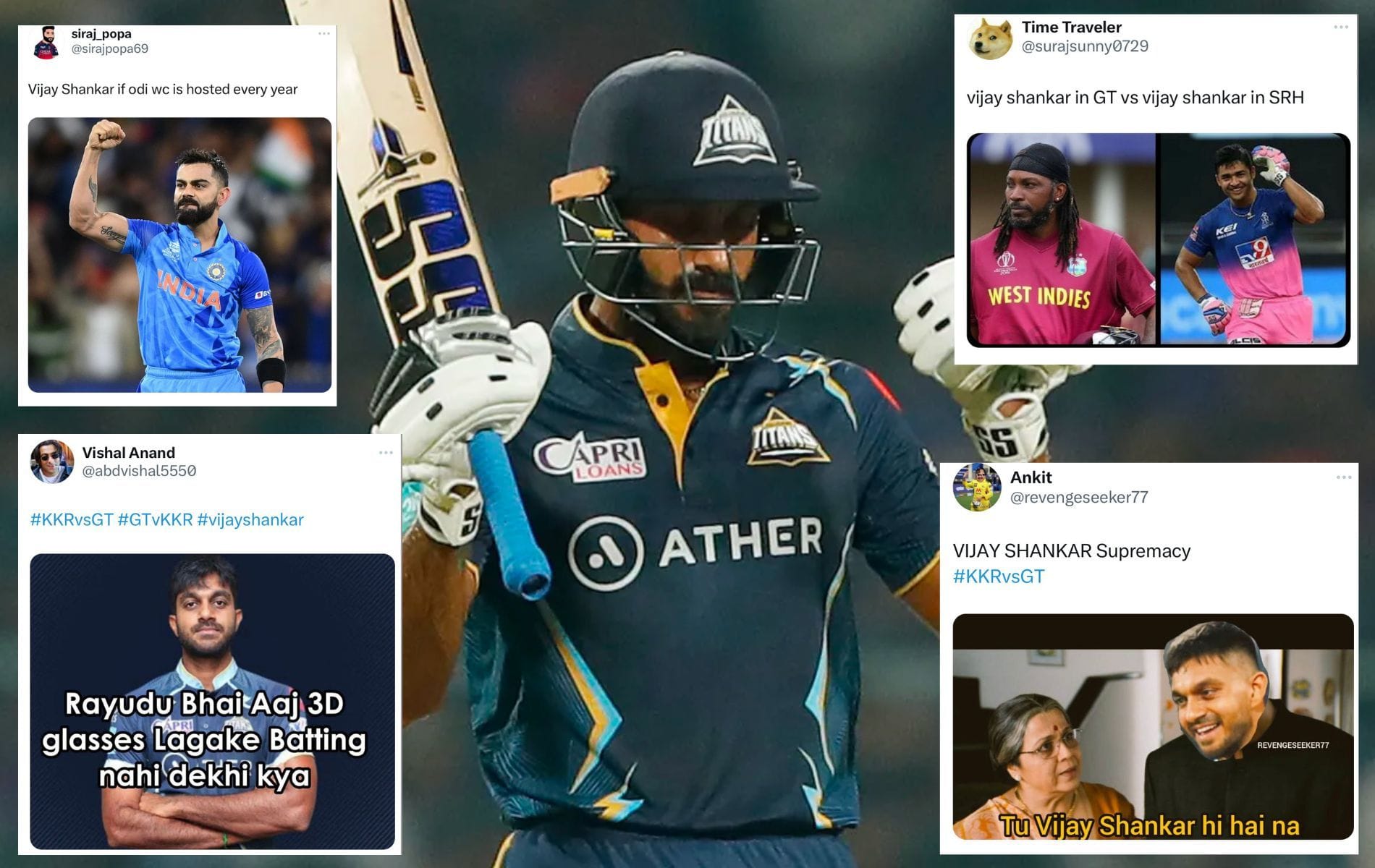 "Finally justifying his 3D potential" - Fans erupt as Vijay Shankar ...