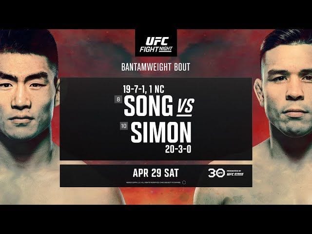 UFC Tonight: UFC Fight Night: Song vs. Simon - US, Canada, UK ...