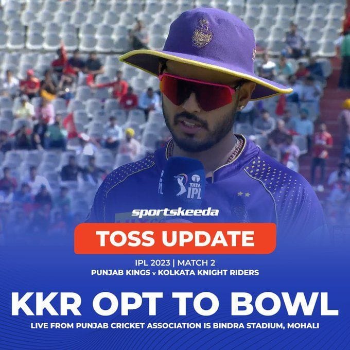 PBKS vs KKR, IPL 2023: Toss result and playing 11s for today's match, umpires list and pitch report