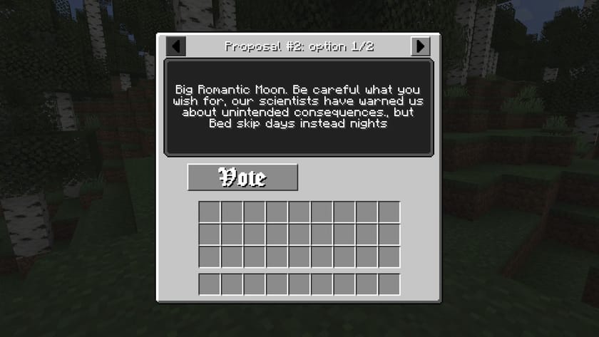How does voting work in Minecraft The Vote Update?