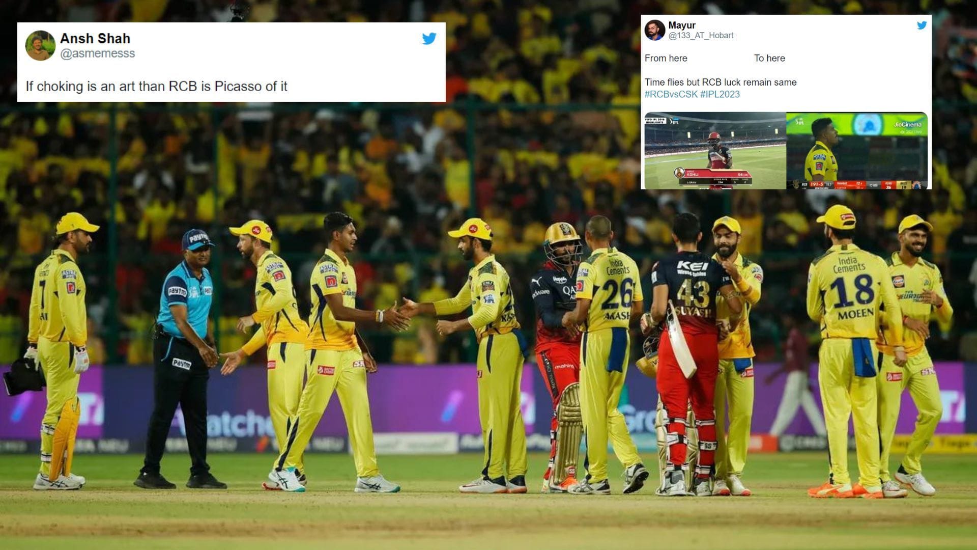 "Only RCB can lose a match from a winning position"- Fans react as RCB ...