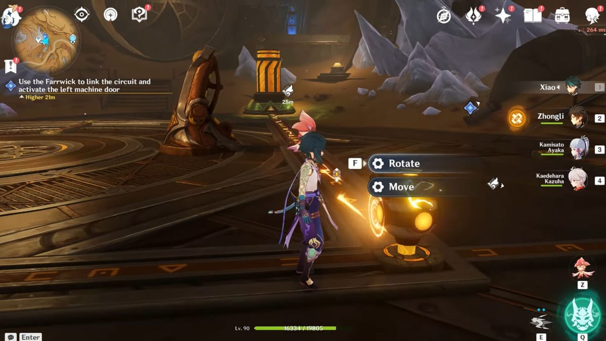 Link the circuit to activate the left machine door: Genshin Impact ...