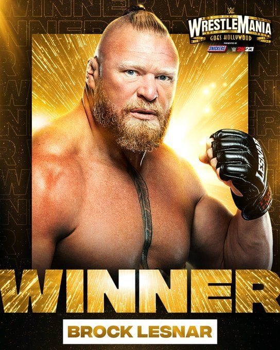 Brock Lesnar's match ends in surprise finish after he is destroyed by ...