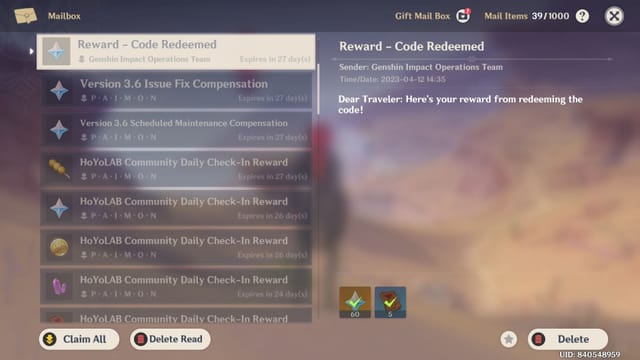 Genshin Impact codes for April 2023 and how to redeem free Primogems