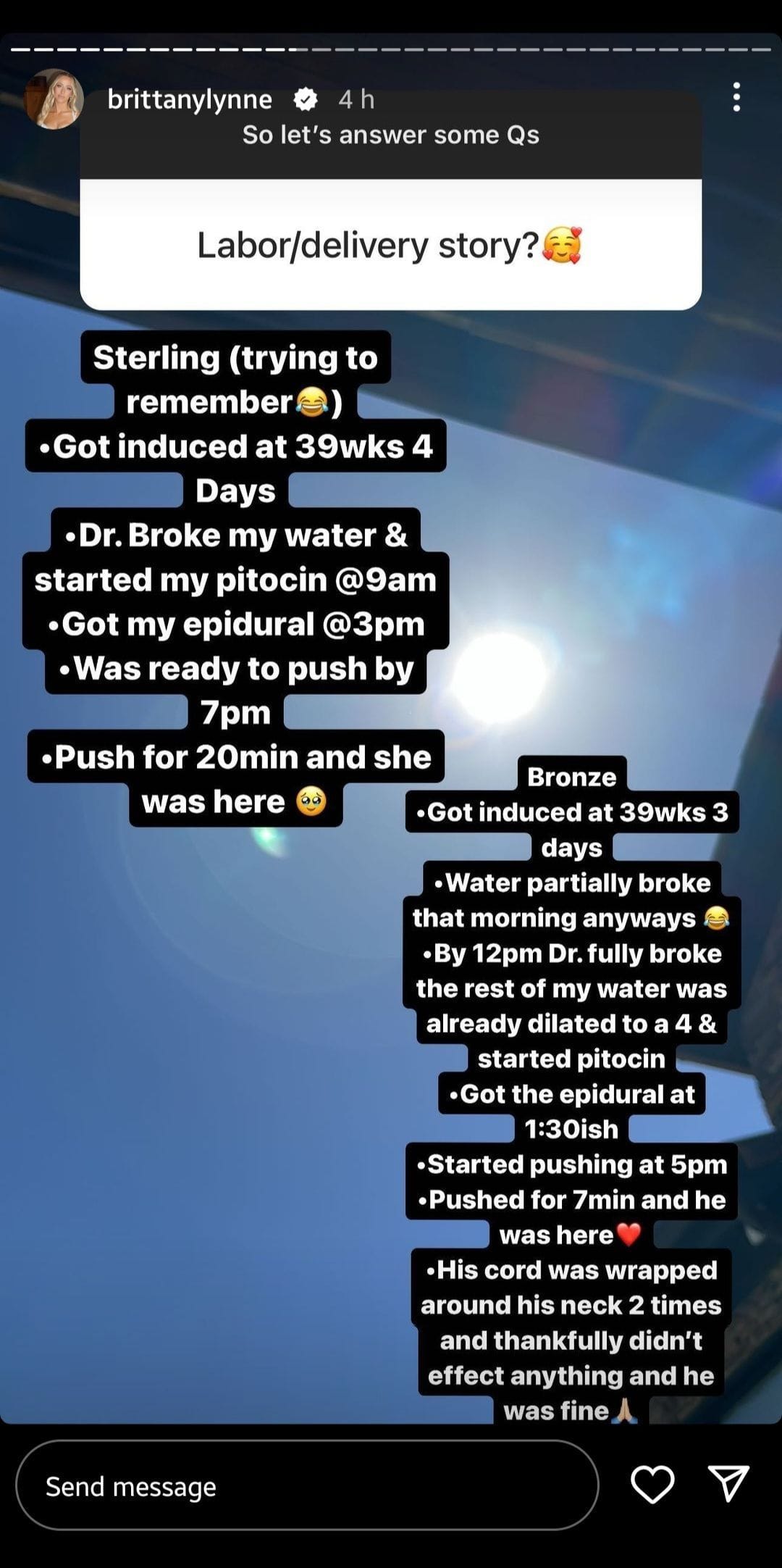 "Cord was wrapped around his neck 2 times" - Brittany Mahomes recalls ...