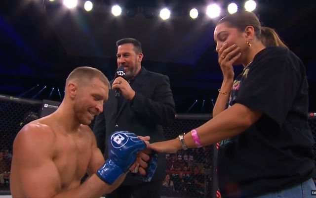 Bellator 293: Bellator 293: Luke Trainer proposes to girlfriend inside ...