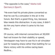 What does Max Verstappen's sim racing setup look like?