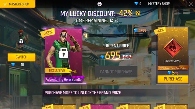 New Free Fire MAX Mystery Shop: Get Adventuring Hero Bundle ...