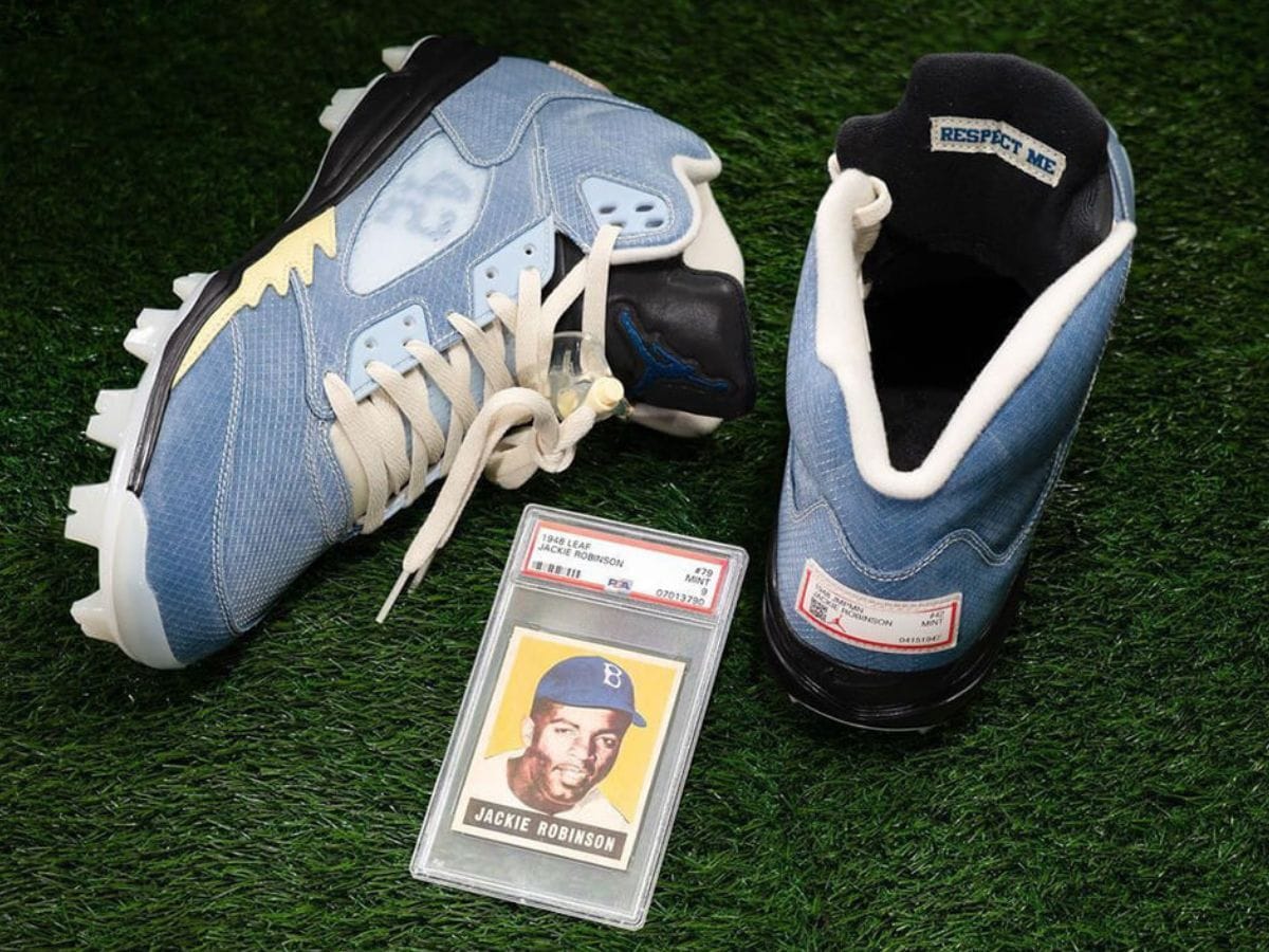Air Jordan 5: Air Jordan 5 Retro MCS "Jackie Robinson Day" PE shoes ...