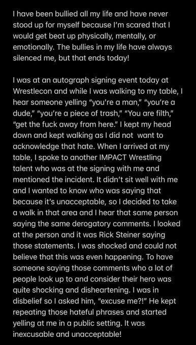 Rick Steiner: Impact Star accuses Rick Steiner of transphobia and ...