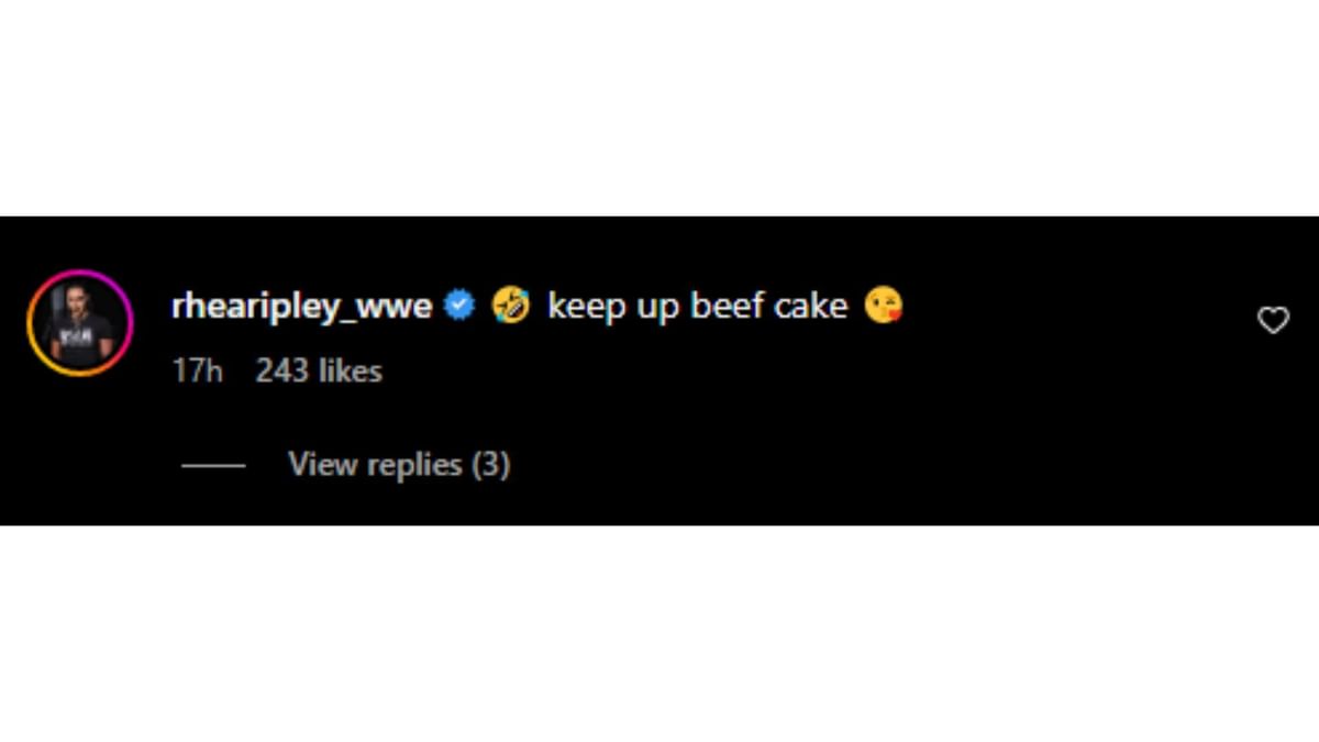 WWE Superstar Rhea Ripley sends a cheesy message to her real-life boyfriend