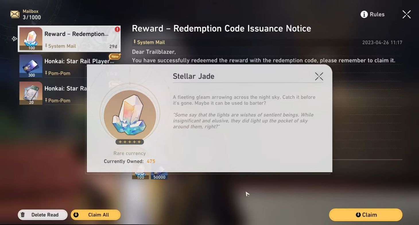 Honkai Star Rail Gacha currencies explained: Stellar Jade, Star Rail Passes, and more