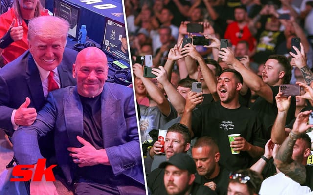 Trump at UFC: WATCH: Donald Trump receives massive welcome at UFC 287 ...