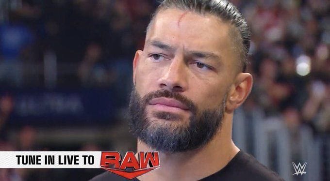 "He’s sick of him" - Fans react to Roman Reigns' hilarious reaction ...
