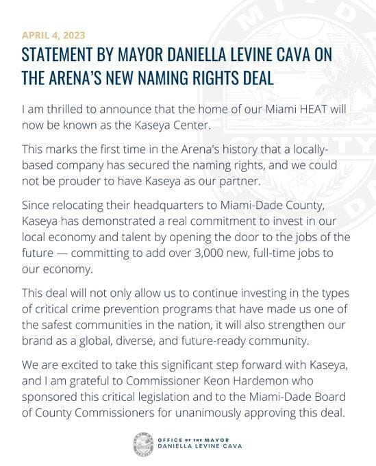 UFC 287: Kaseya Center: Why was the Miami-Dade arena renamed ahead of ...