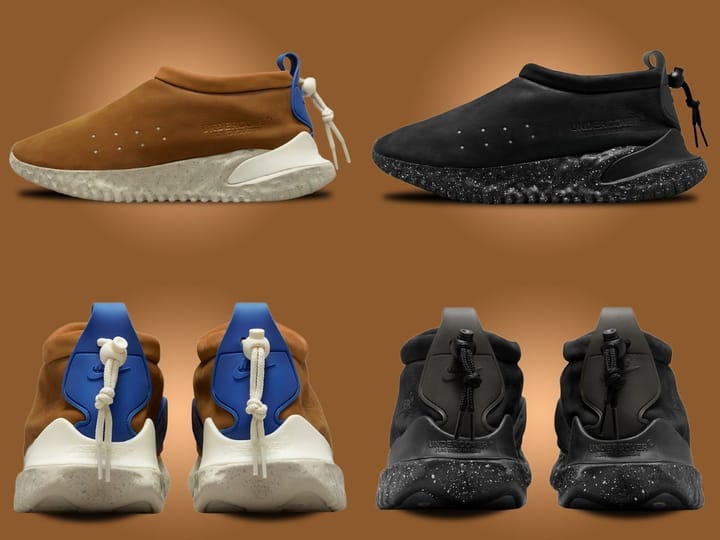 Undercover: Nike Moc Flow x Undercover "Black" and "Ale Brown" shoe ...