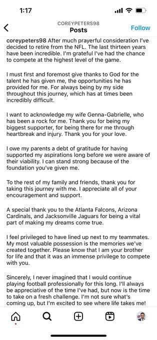 What happened to Corey Peters? Former Falcons DT announces retirement ...