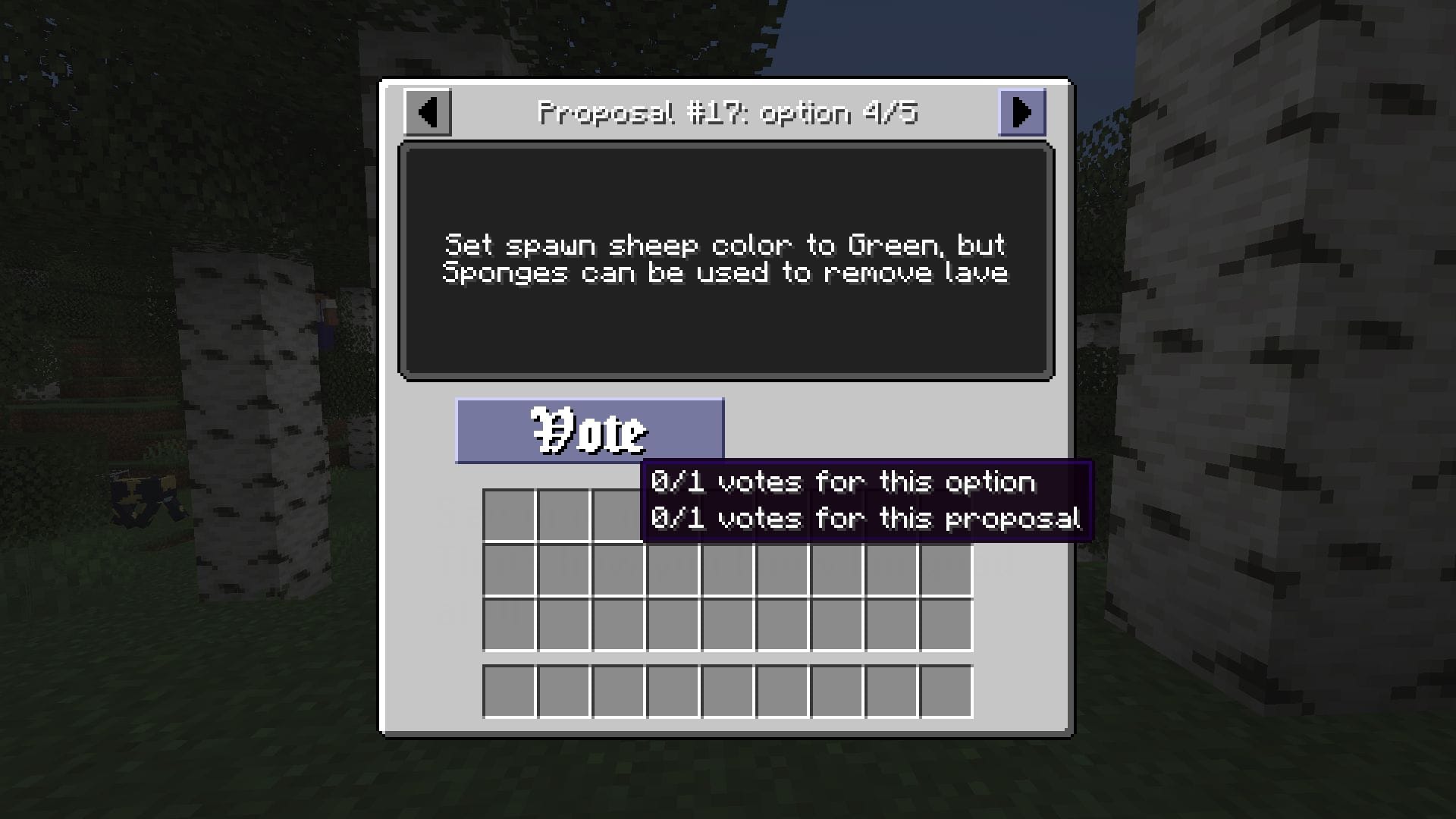 How does voting work in Minecraft The Vote Update?