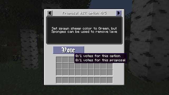 How does voting work in Minecraft The Vote Update?