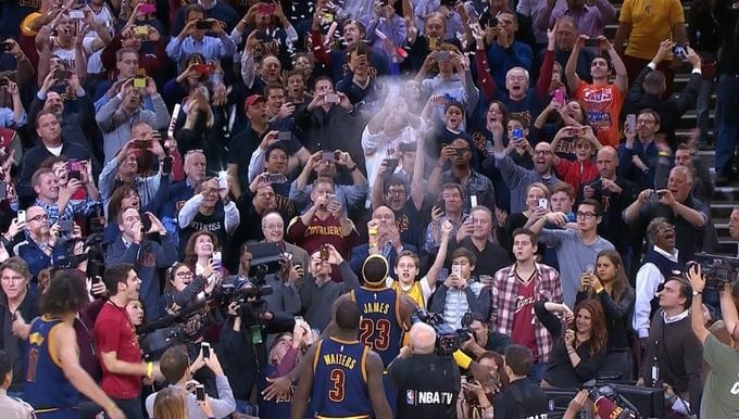 Why does LeBron James throw chalk in the air before every game? Reason ...