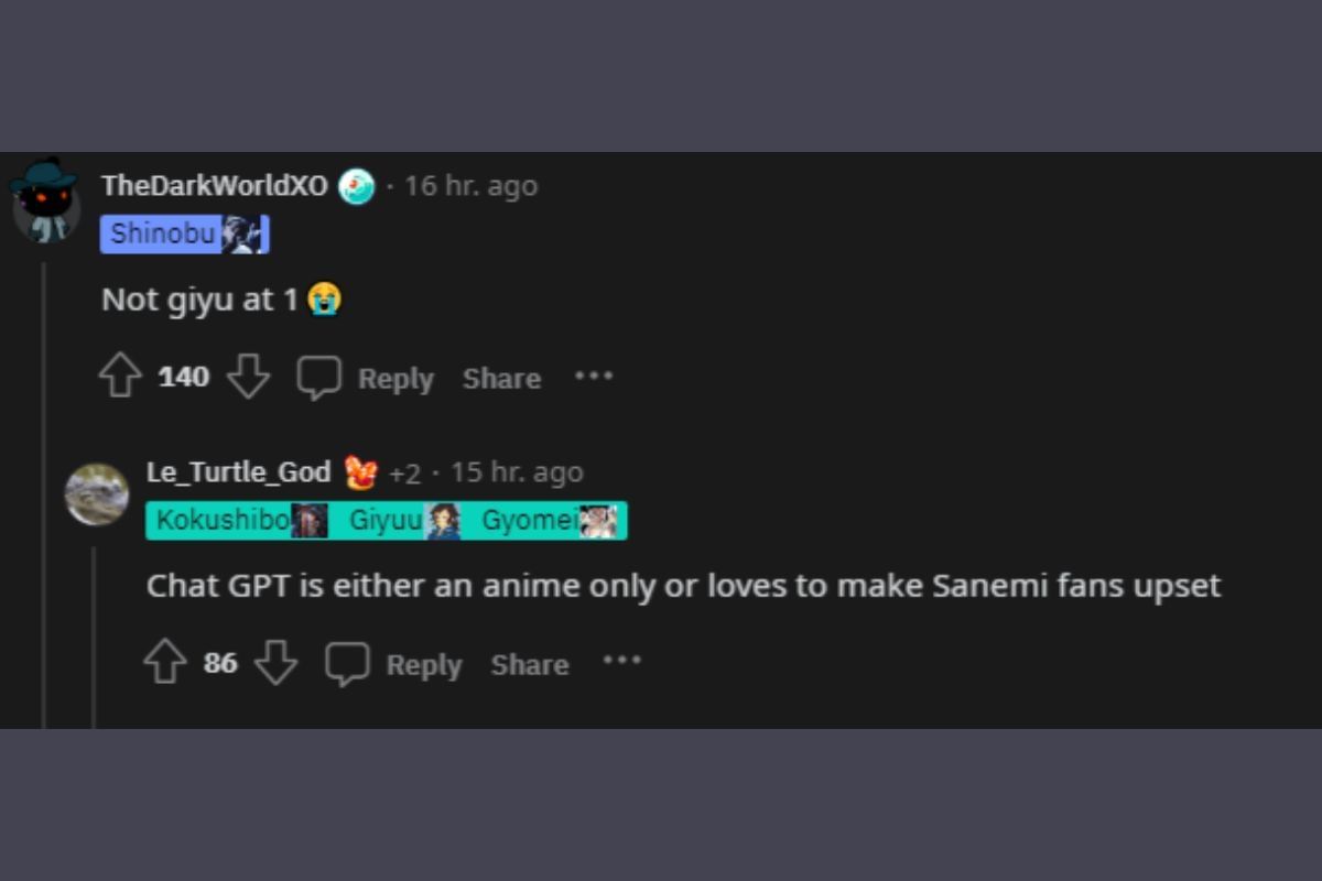 Demon Slayer Hashira's get the AI treatment as ChatGPT ranks them on ...