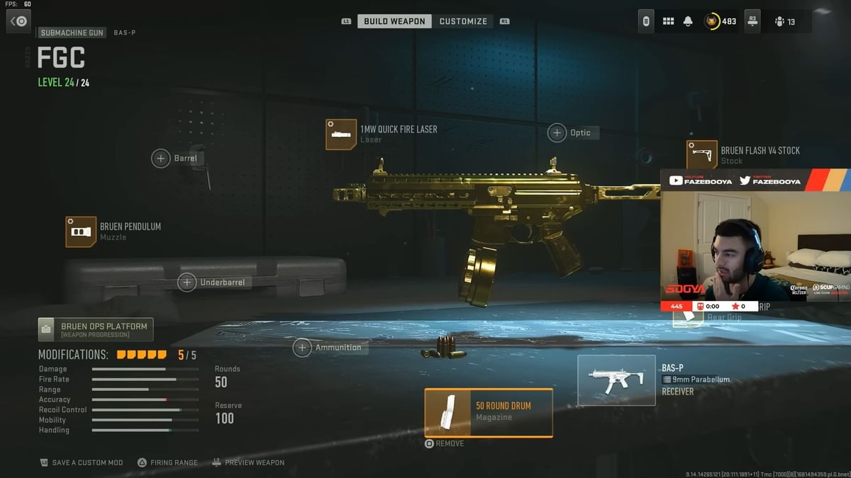 Warzone 2 expert FaZe Booya's buffed BAS-P loadout outperforms Vaznev-9K in Season 3