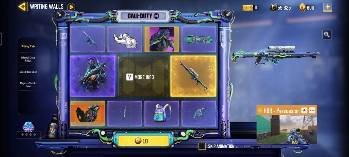 Call of Duty Mobile Writing Walls Draw: Legendary HDR, Klepto operator, Epic Krig 6, and more