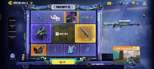 Call of Duty Mobile Writing Walls Draw: Legendary HDR, Klepto operator ...