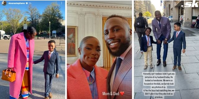 Sloane Stephens attends White House Easter Egg Roll with husband Jozy ...