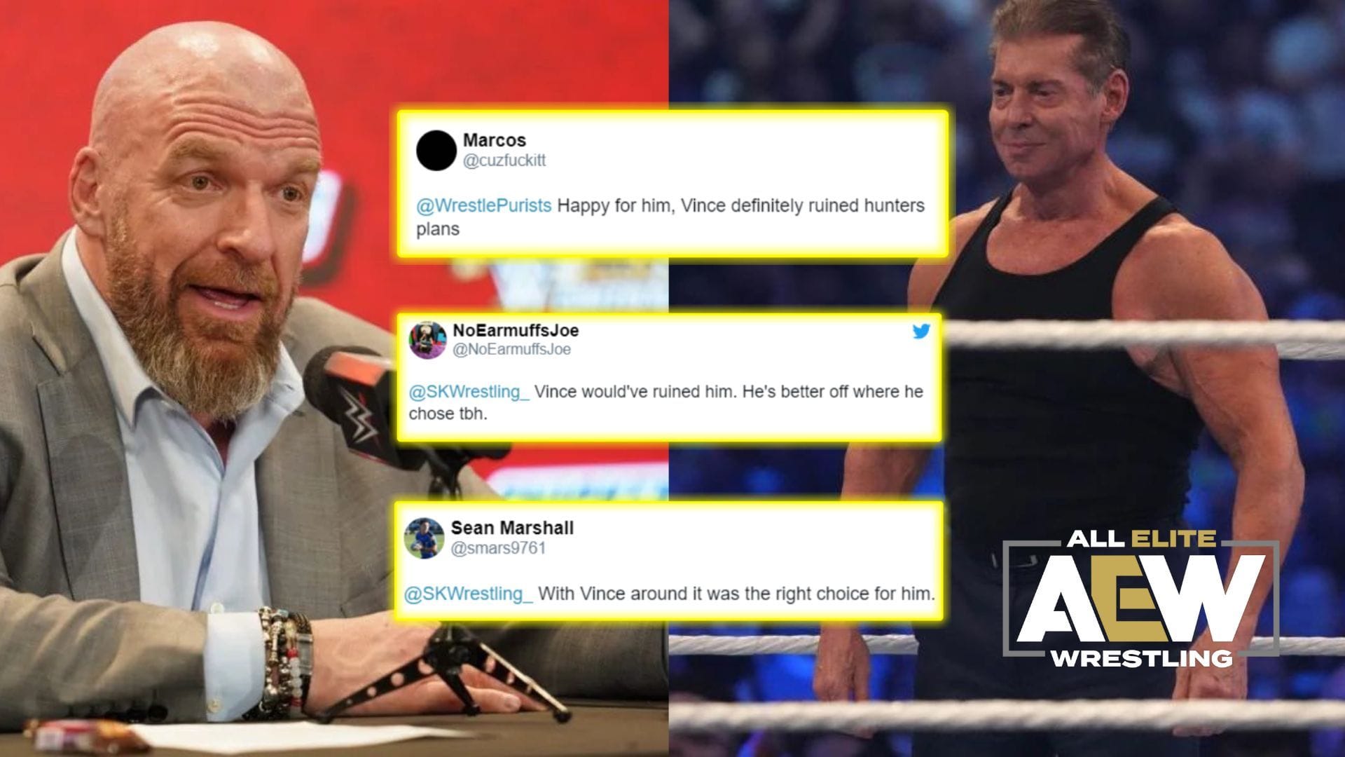 "Vince definitely ruined Hunter's plans", "He was all WWE" - Tony Khan's big AEW signing has ...