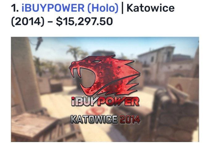 Top 20 expensive CS:GO stickers