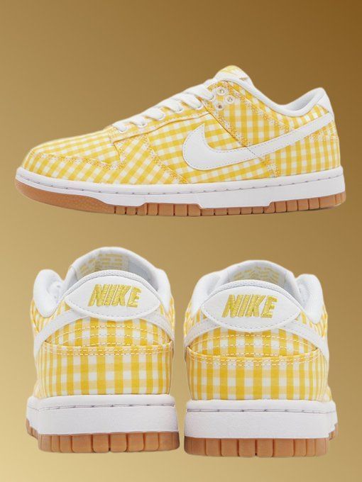 Gingham Yellow: Nike Dunk Low Gingham yellow shoes: Where to get, price ...