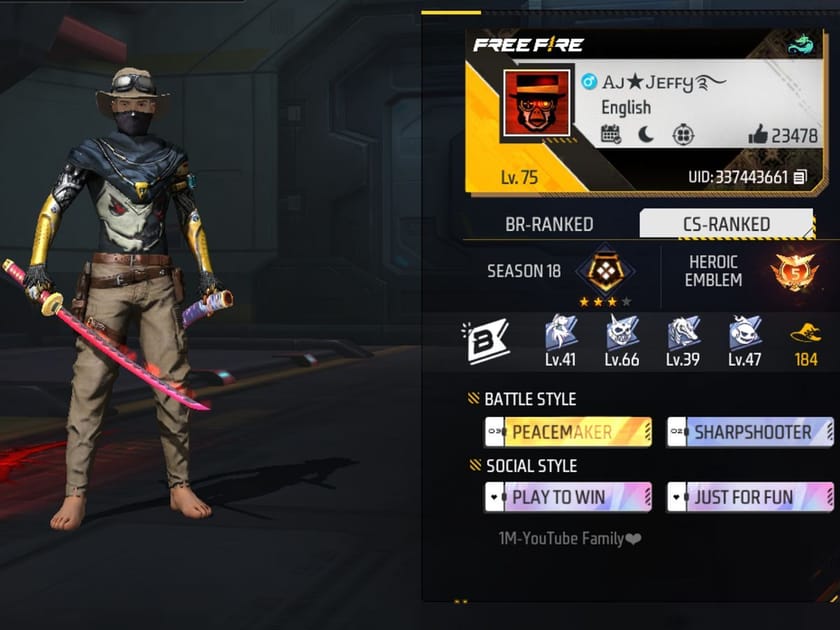 AJ Jeffy Gaming’s Free Fire MAX ID, stats, guild, rank, monthly income ...