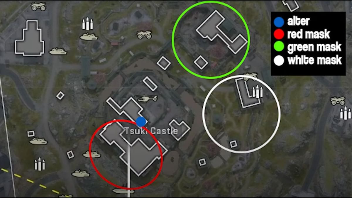 All mask locations on Ashika Island in Warzone 2 Season 3