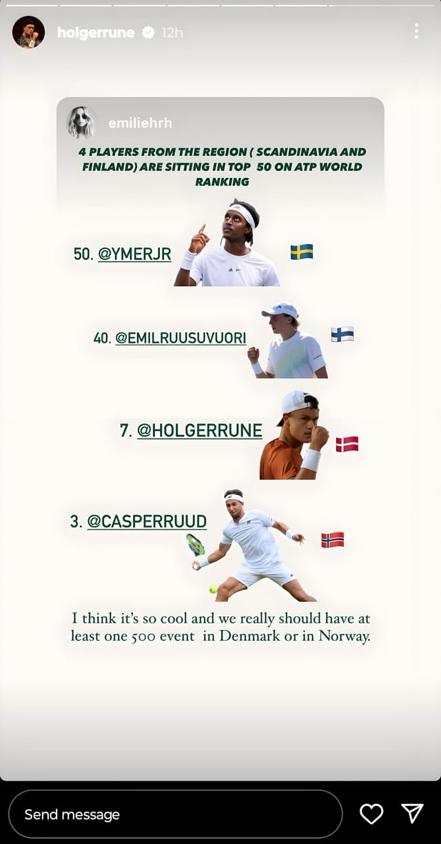 Holger Rune talks meeting Roger Federer again, going to a Dua Lipa concert and more