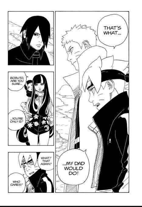 Boruto Chapter 80 Sarada Activates Mangekyo Sharingan To Save Boruto