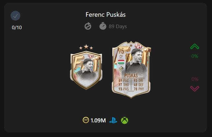 Ferenc Puskas FUT Birthday Icon SBC: FIFA 23 Ferenc Puskas FUT Birthday ...
