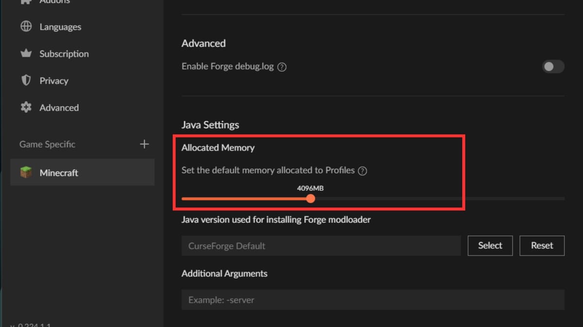 How to allocate more RAM to Minecraft