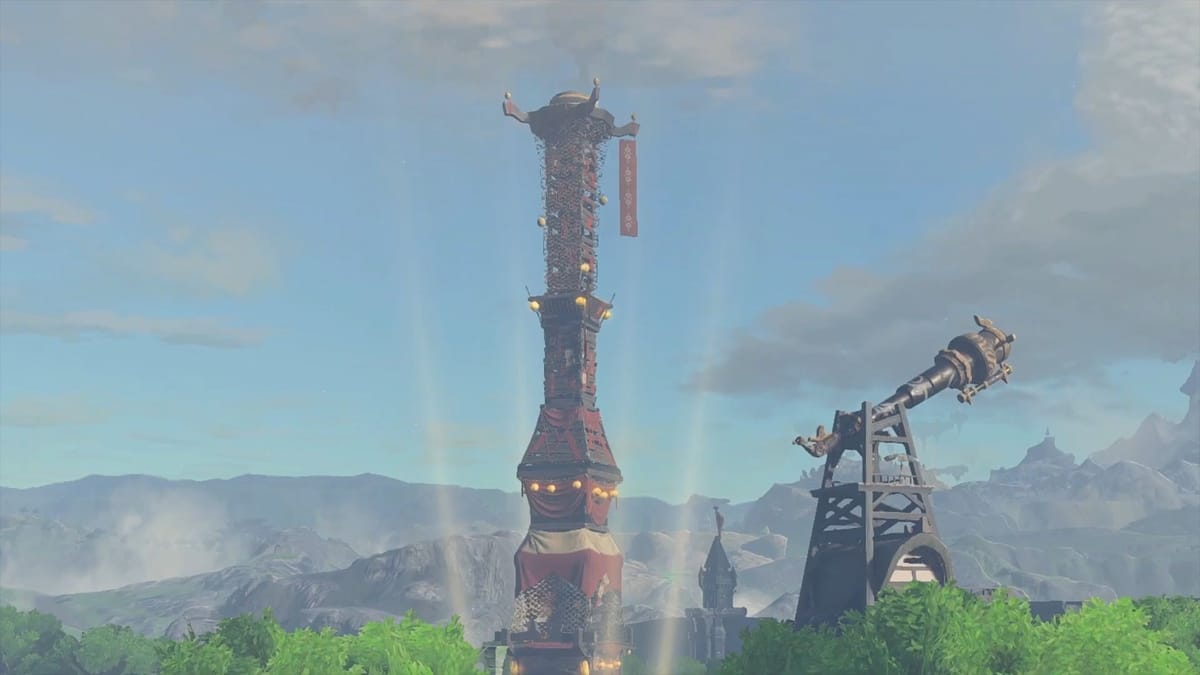 The Legend of Zelda Tears of the Kingdom: Lookout Landing Skyview Tower ...