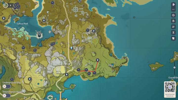 All Violetgrass locations in Genshin Impact: Baizhu materials farming guide