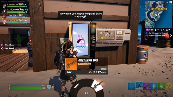 Where to purchase a weapon from a Vending Machine and a Character in ...