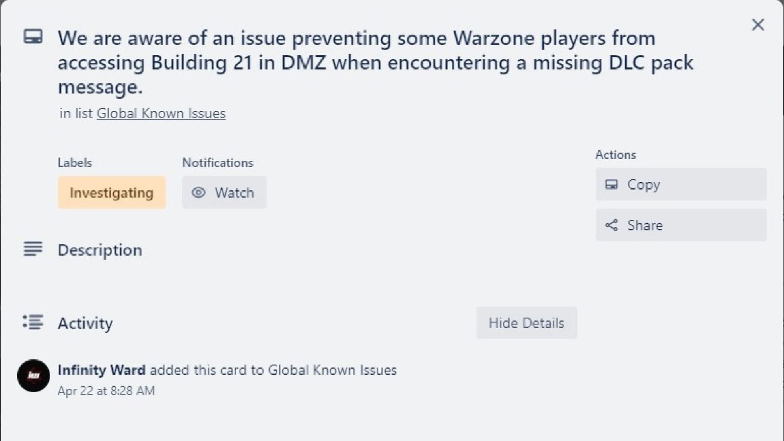 Revoked Building 21 access causes confusion among Warzone 2 DMZ players