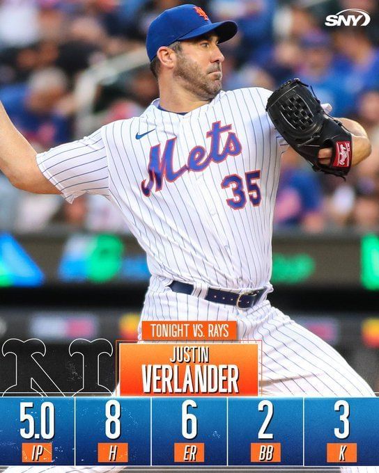 Mets fans angry after Justin Verlander battered by Rays offense: "What an overpaid waste of a spot"